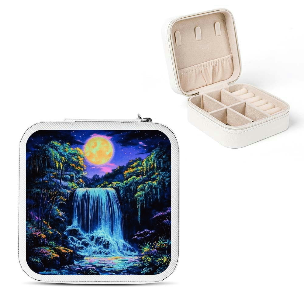 Shiartex Moon Waterfall Detailed Painting Jewelry Organizer Travel Bag ...