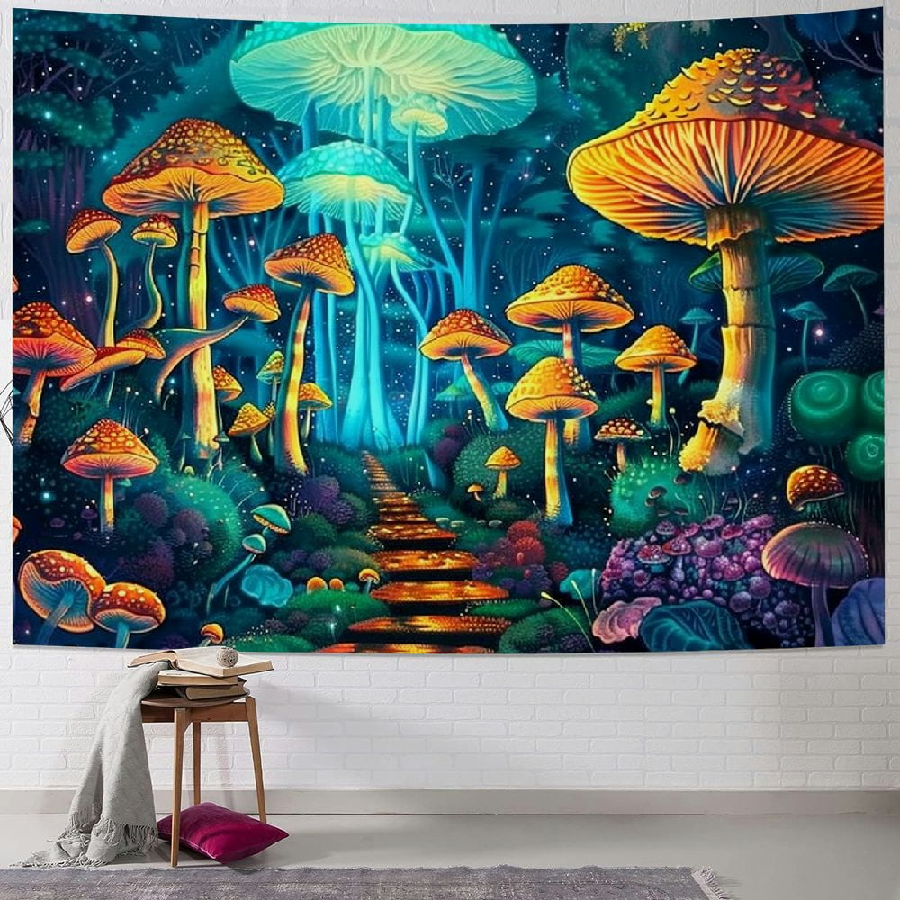 Shiartex Mushroom Tapestry Fantasy Tapestry Stars Tapestries Plants and ...