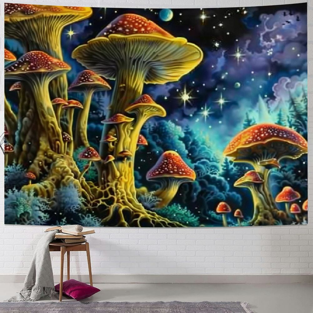 Shiartex Mushroom Tapestry Trippy Tapestry for Bedroom Aesthetic ...