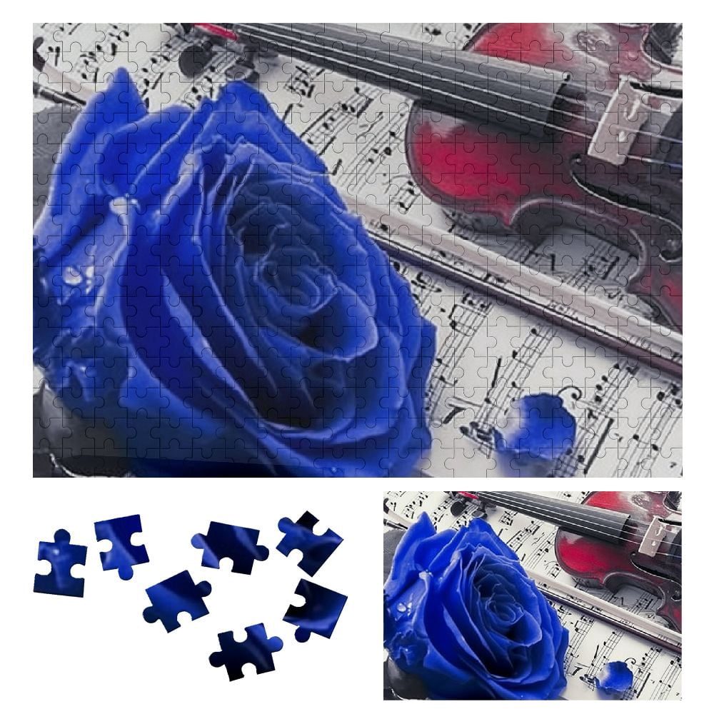 Shiartex Music Notes Rose Wooden Jigsaw Puzzle for Adults and Kids ...
