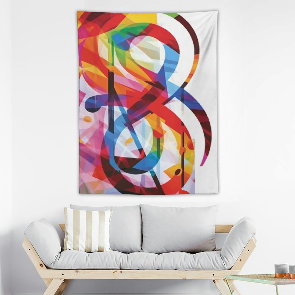 Shiartex Music Tapestry, Fantasy Theme Musical Notes Rhythm Song ...