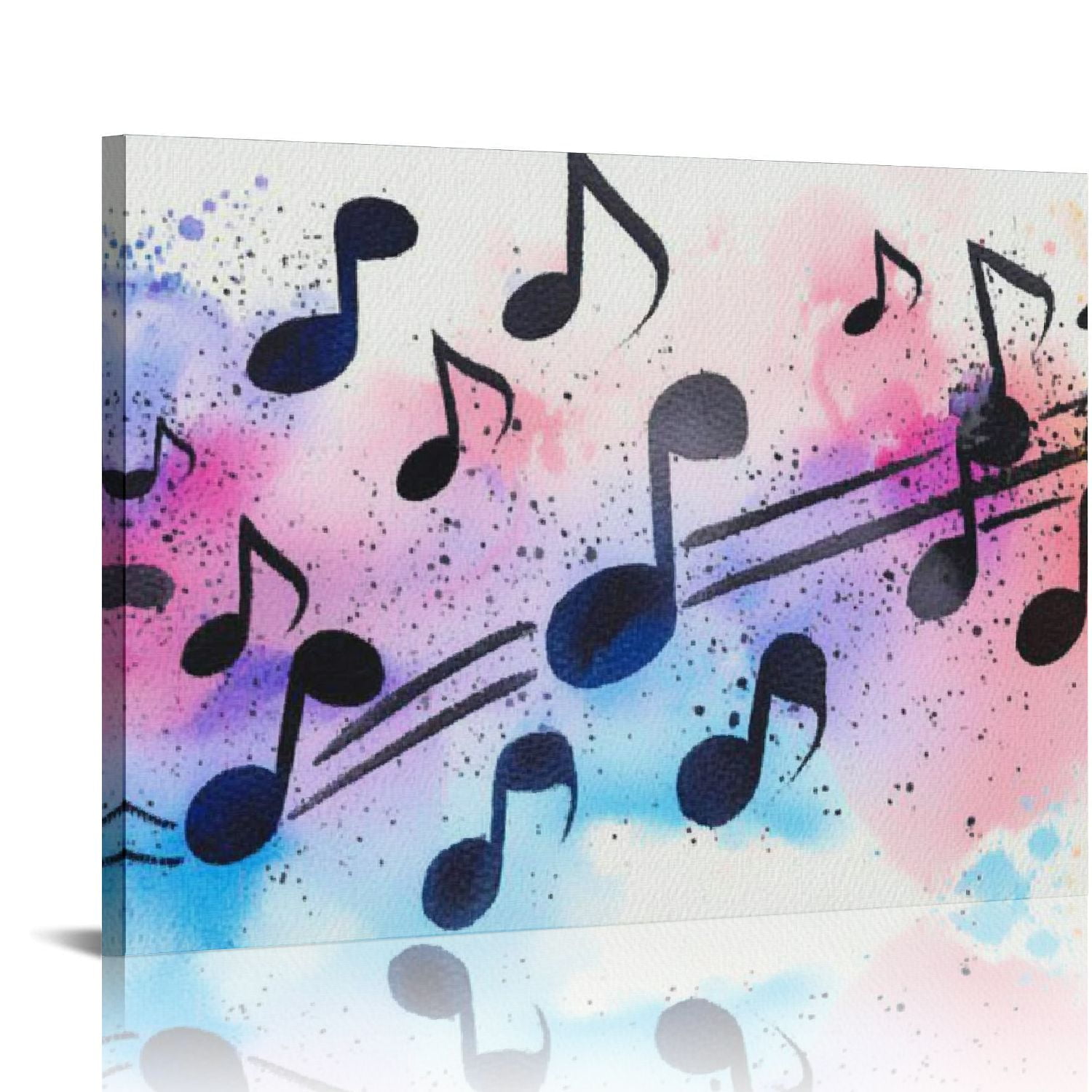 Shiartex Musical Notes Wall Decor Canvas Print for Bedroom, Living Room ...