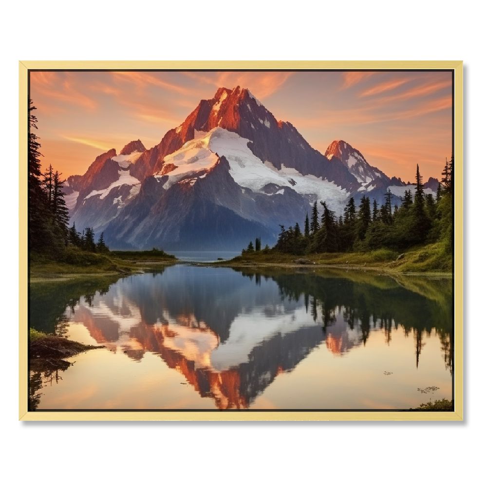 Shiartex Nature Mountain Scenery Canvas Wall Art Sunset National Park ...
