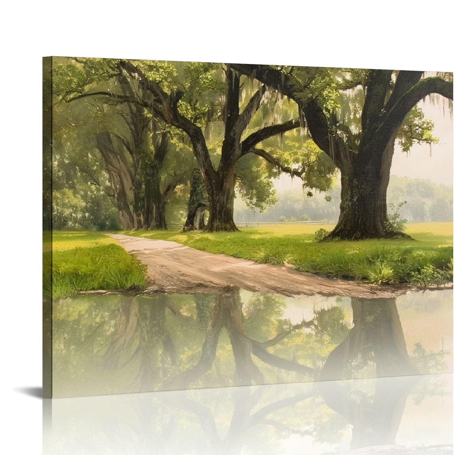 Shiartex Oak Tree Canvas Wall Art Tree Canvas Pictures Oak Tree Lined ...