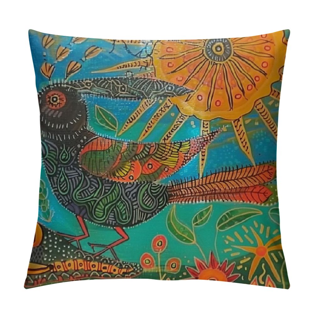 Shiartex Oaxacan Mexico Mexican Mayan Aztec Tribal Boho Art Throw ...