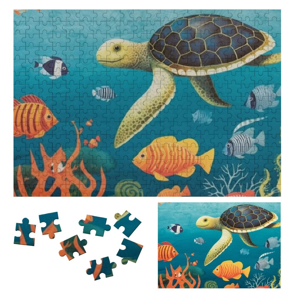 Shiartex Ocean Life Friends,Completed Ocean Jigsaw Puzzle Measures ...