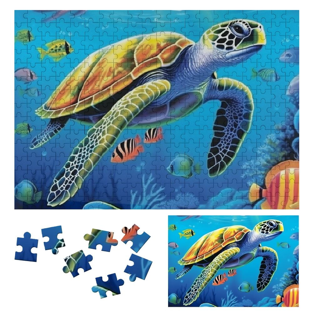 Shiartex Ocean Puzzle, Sea Turtle Puzzles for Adults Fish, Colorful ...
