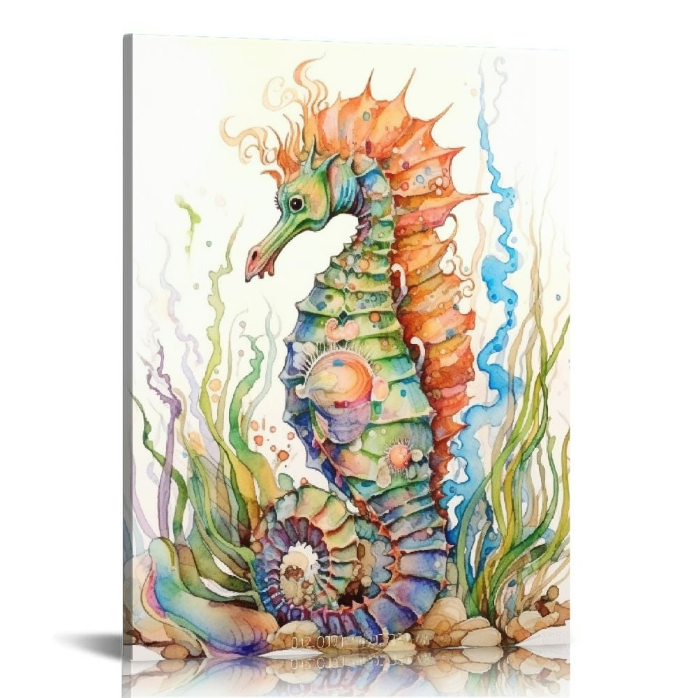 Shiartex Ocean Seahorse Decor Wall Art Nautical Coastal Wall Decor ...