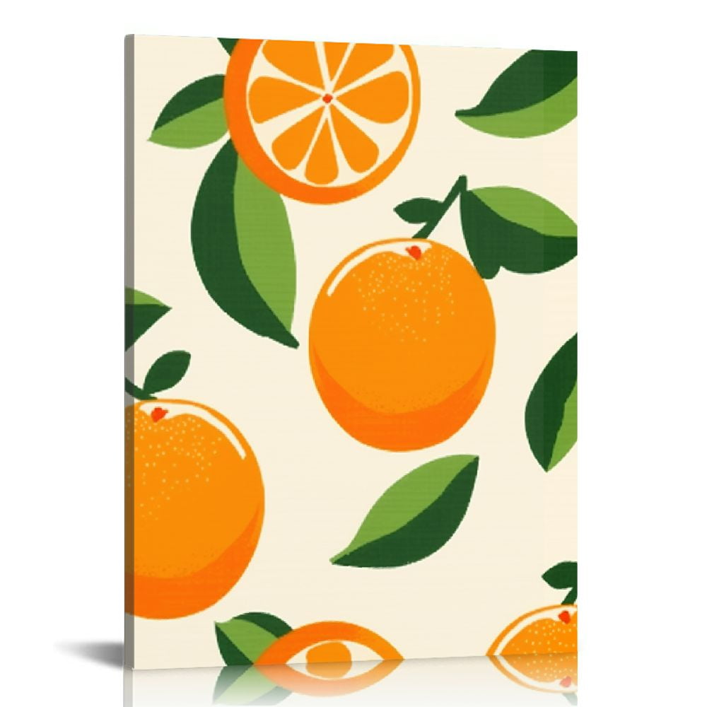 Shiartex Orange Fruit Market Canvas Poster Painting Wall Art, Modern ...