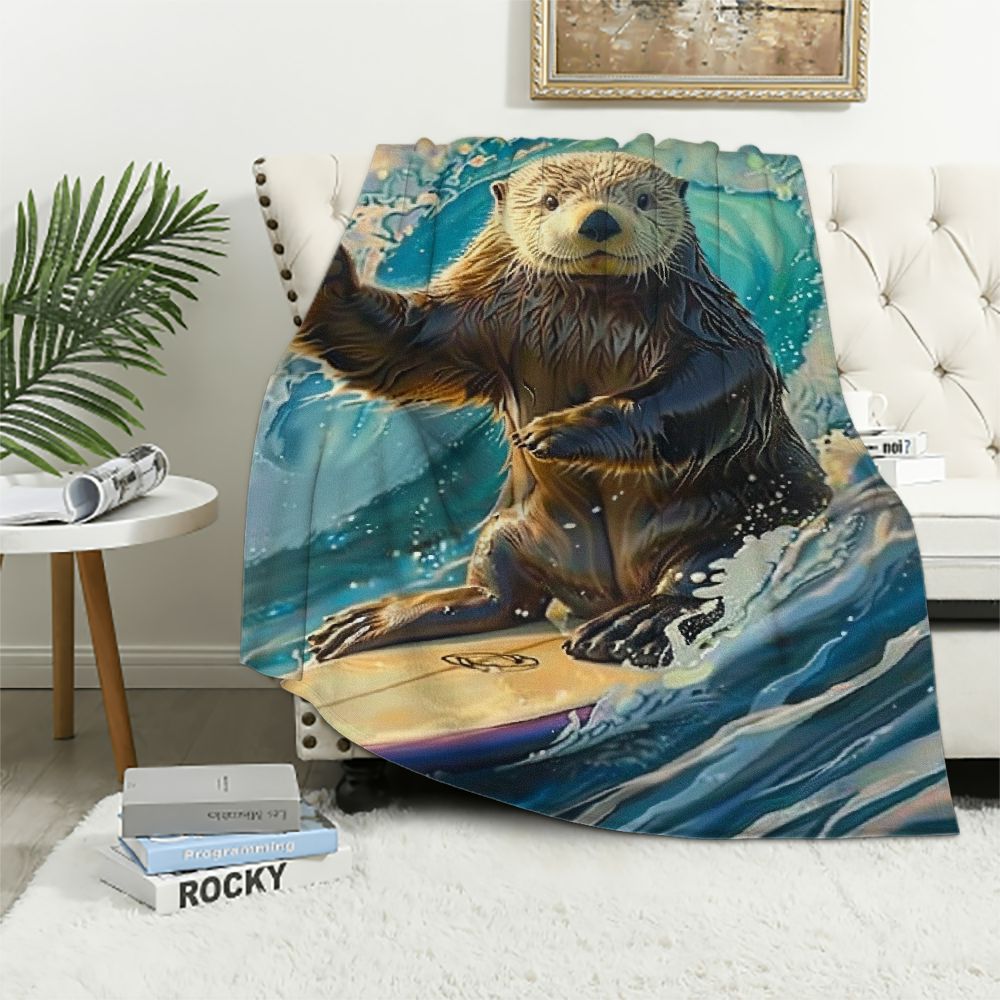Shiartex Otter Blanket for Adults Kids Girls Sea Otter Blanket Gifts ...