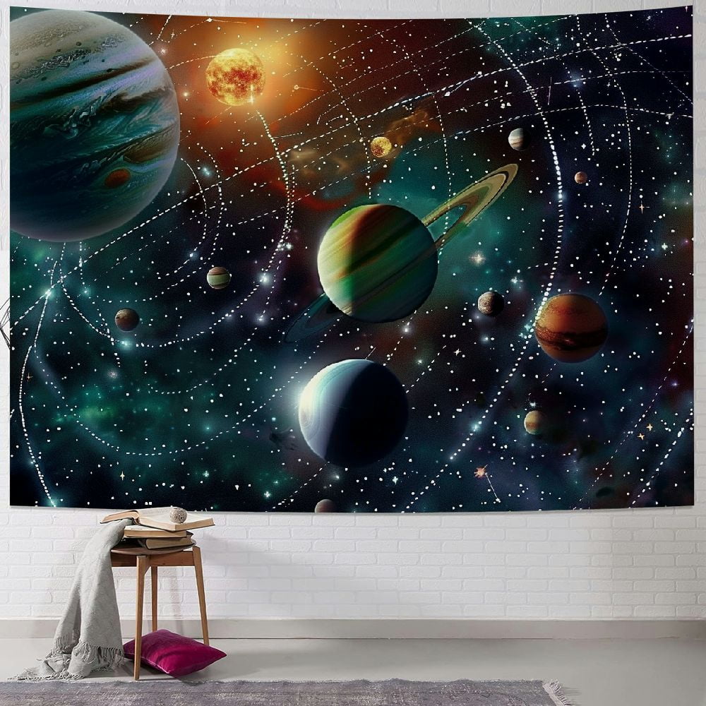 Shiartex Outer Space Planets Small Tapestry for Men, Universe Galaxy ...
