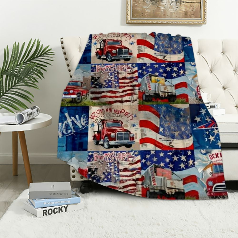 Shiartex Patriotic Throw Blanket for Baby Small, 4th of July Memorial ...
