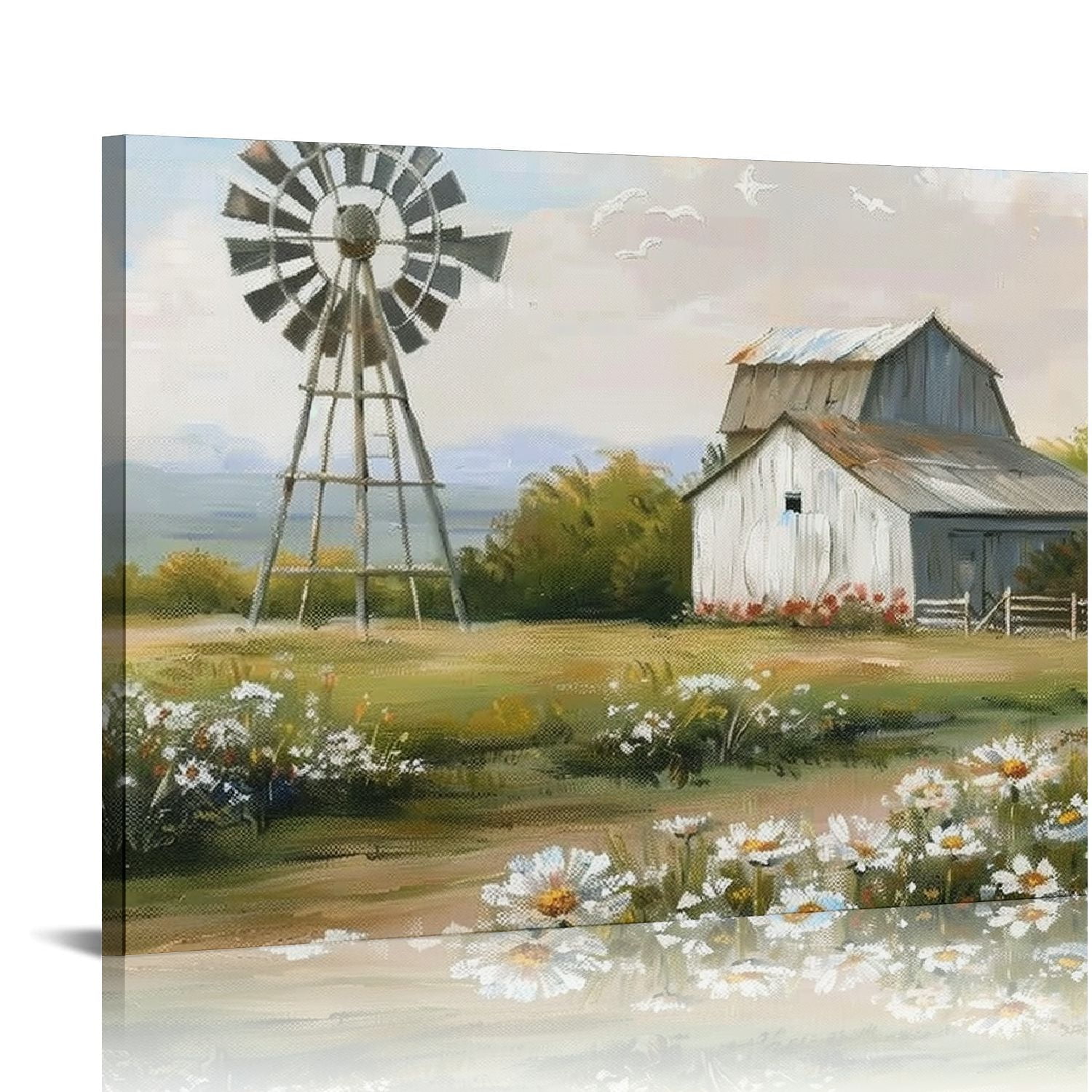 Shiartex Pictures of Barns Prints Wall Canvas Old Rustic Bedroom ...