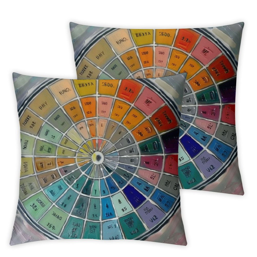 Shiartex Pillow Cover Feelings Wheel Throw Pillow Case Emotion Wheel ...
