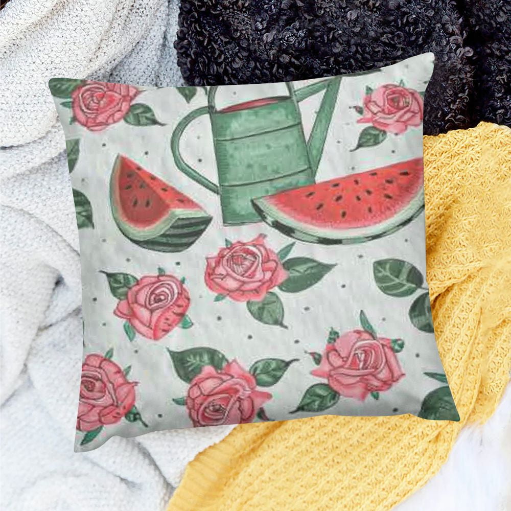 Shiartex Pillows Case Roses Watermelon Paper Texture Throw Pillow Cover ...