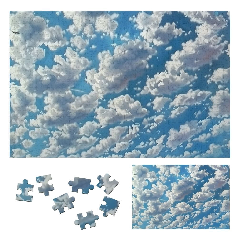 Shiartex Plane Sky Clouds Wooden Jigsaw Puzzle Challenging Difficult ...