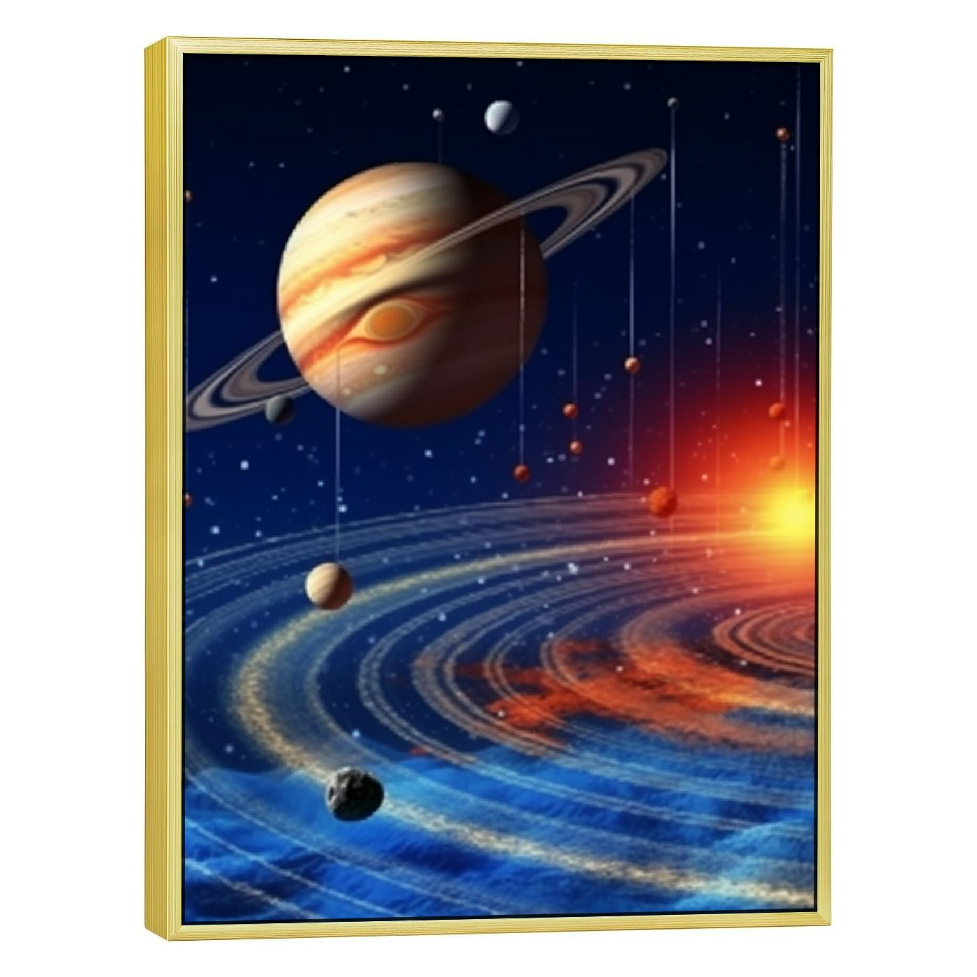 Shiartex Planet Prints Galaxy Wall Decor - Framed Outer Space Artwork ...