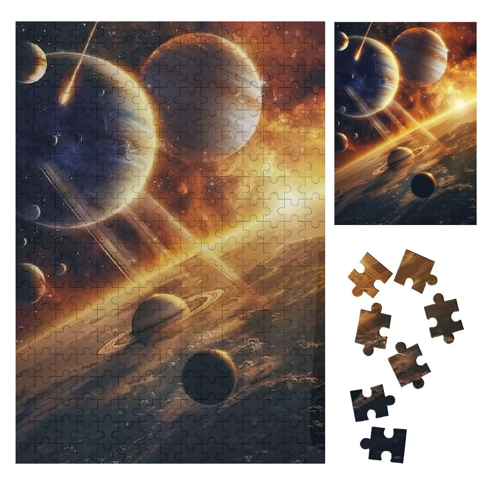 Shiartex Planets Sun Space Wooden Jigsaw Puzzle for Family Friends Gift ...