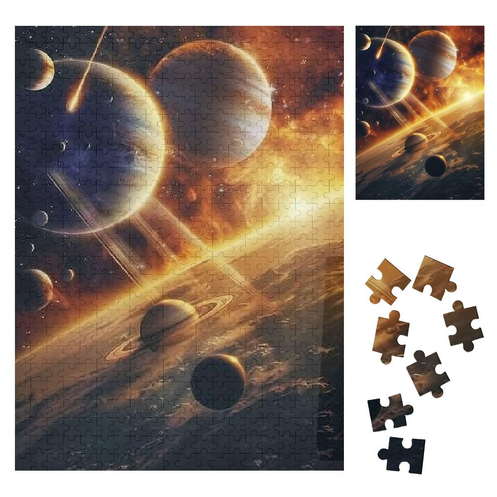 Shiartex Planets Sun Space Wooden Jigsaw Puzzle for Family Friends Gift ...