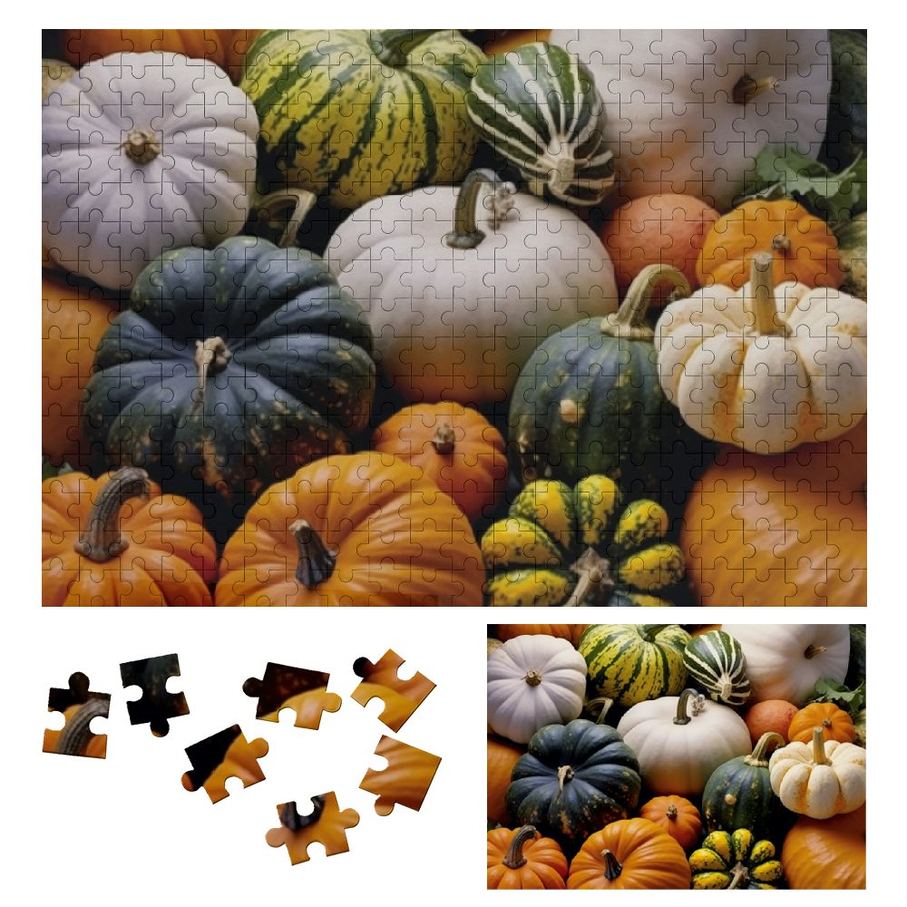 Shiartex Pumpkin Puzzles for Adults, Autumn Fall Harvest Collage ...