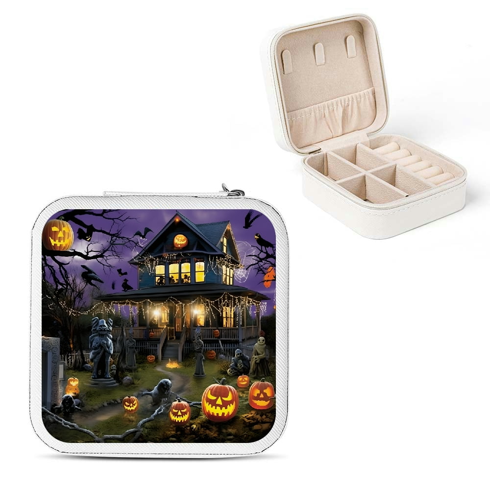 Shiartex Pumpkins Ghosts Haunted House Jewelry Storage Artifacts ...