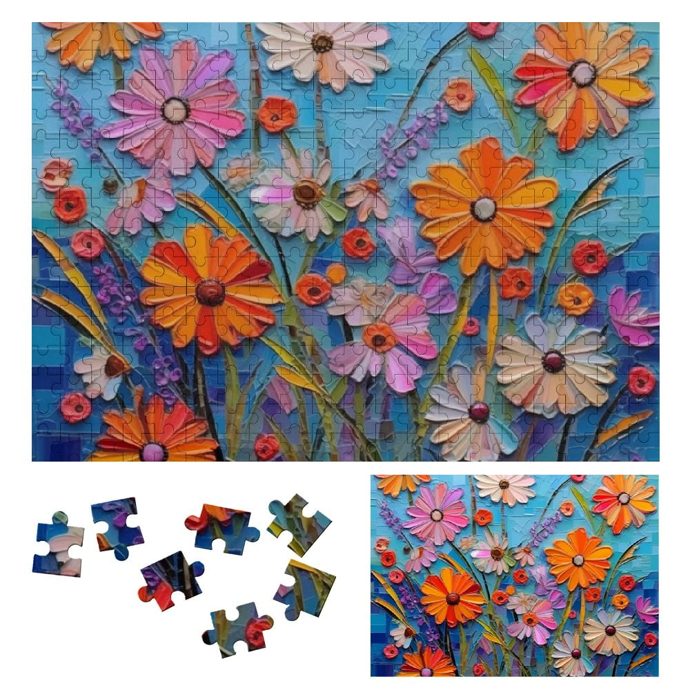 Shiartex Puzzle-Mosaic Art Flowers-Ceramic Tile Mosaic Art Puzzle for ...
