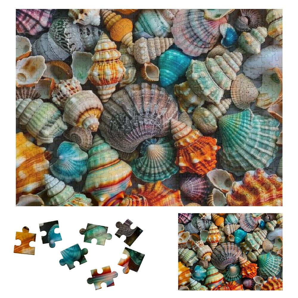Shiartex Rainbow Shells Puzzle by Puzzles That Rock Birthday Gift for ...