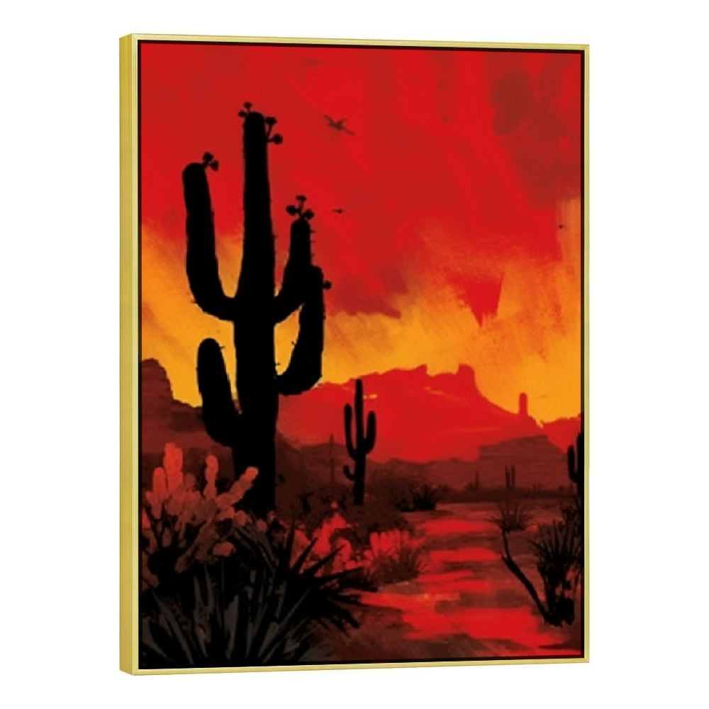 Shiartex Red Wall Art Western Wall Decor Prints for Bedroom Bathroom ...