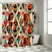 Abstract Shower Curtain, Multicolored Expressionist Work of Art Vibrant ...