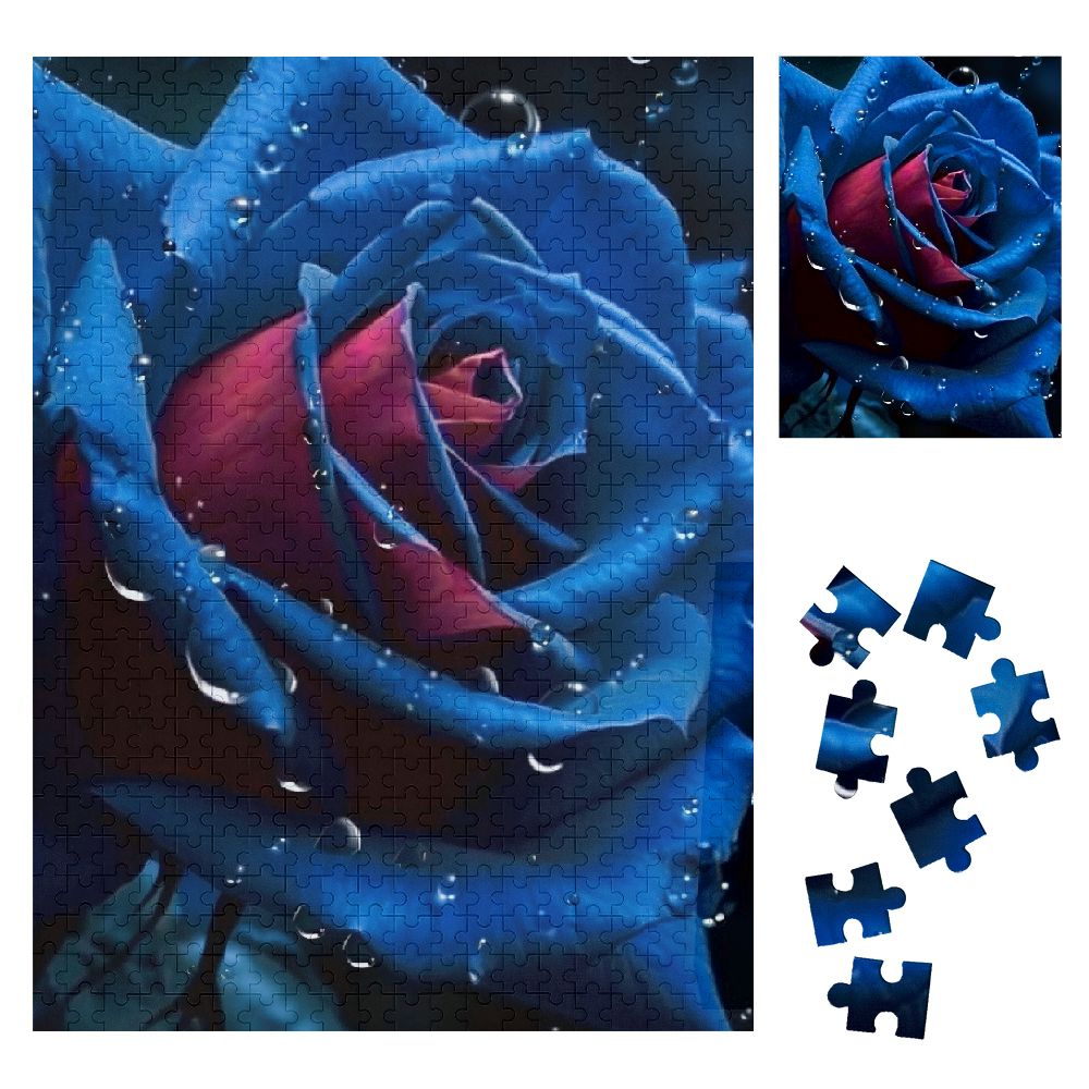 Shiartex Rose Water Droplets Gothic Art Wooden Jigsaw Puzzle for Family ...