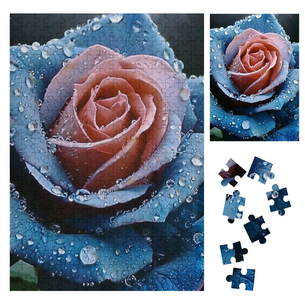 Shiartex Rose Water Droplets Petals Wooden Jigsaw Puzzle for Adults ...
