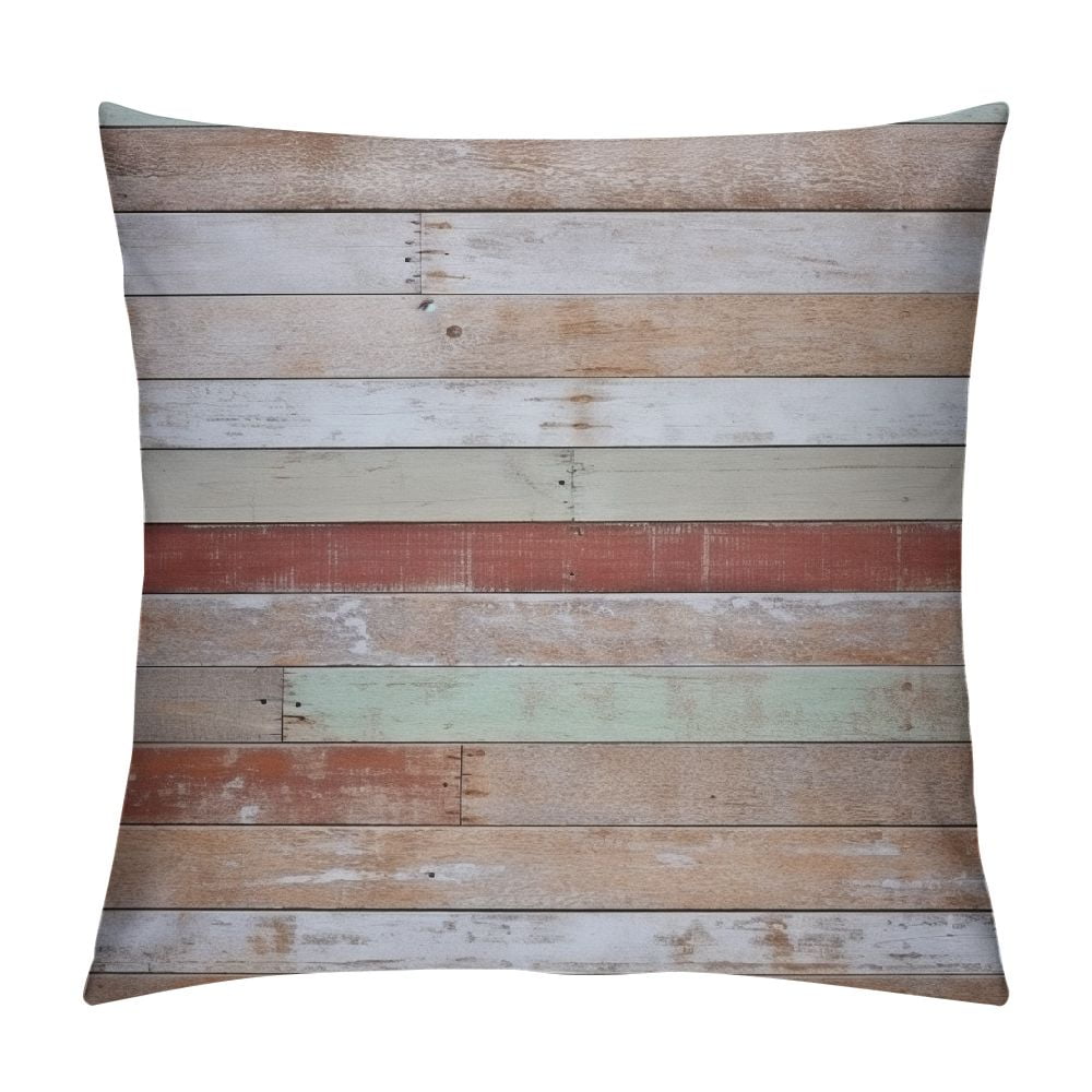 Shiartex Rustic Throw Pillow Cushion Cover, Retro Style Old Fashioned ...