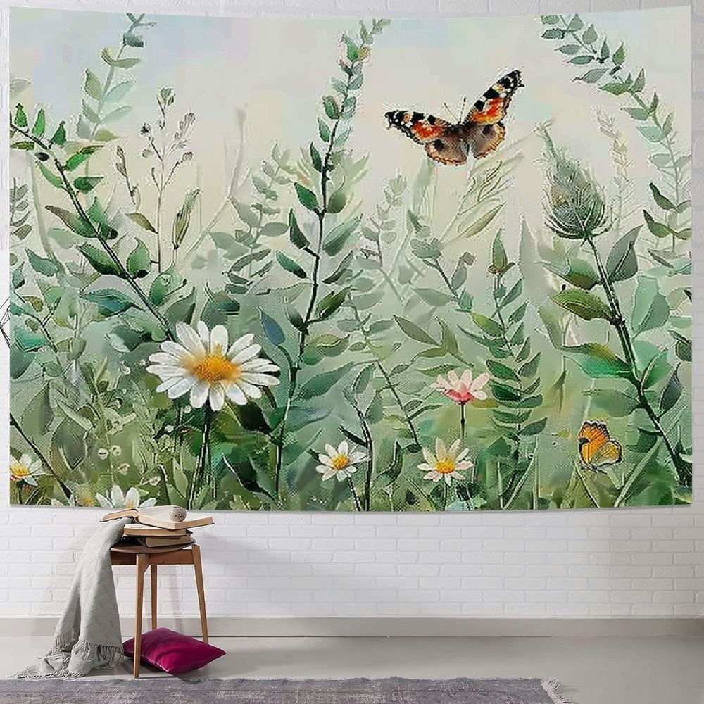 Shiartex Sage Green Leaves Tapestry Eucalyptus Leaf Botanical Plant ...