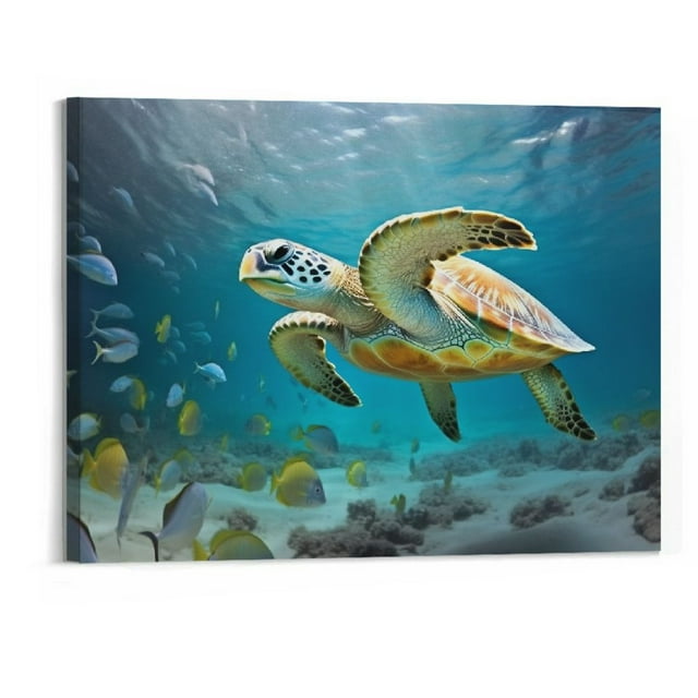 Shiartex Sea Turtle Poster Canvas Painting Poster Modern Canvas Wall ...