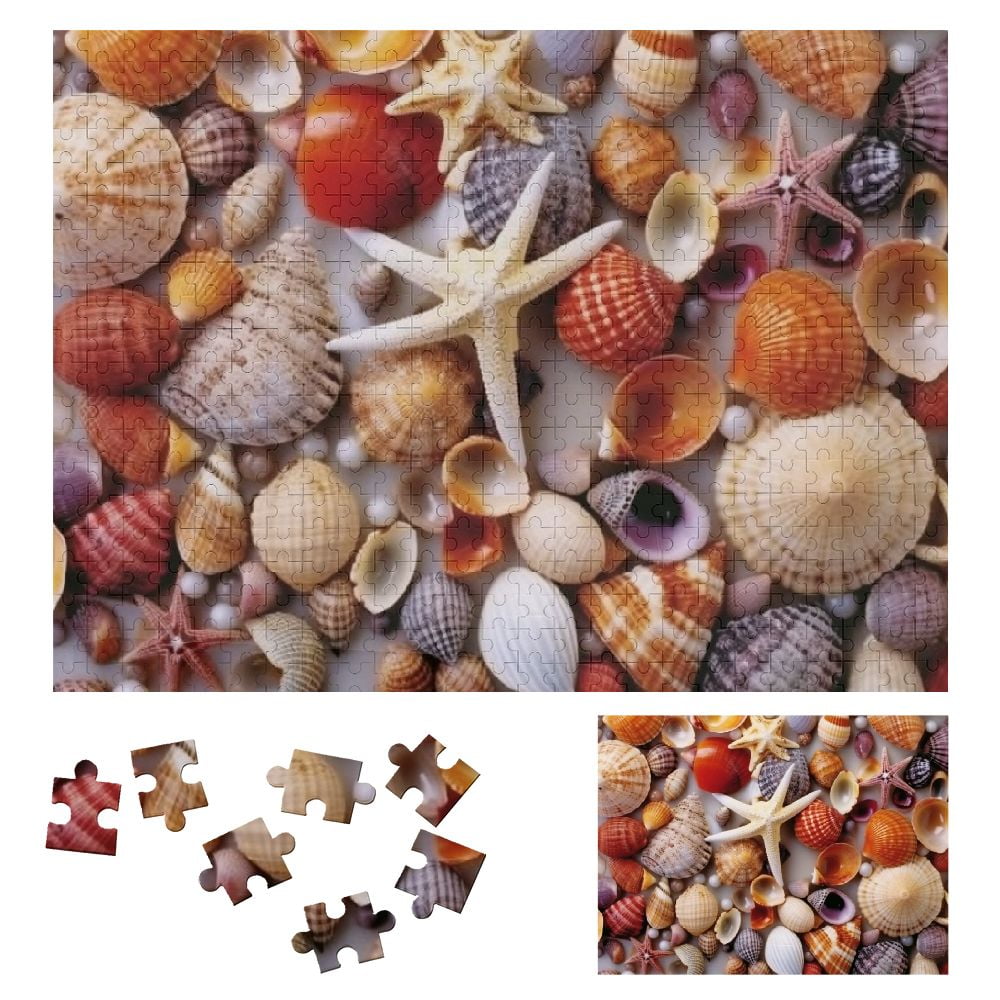 Shiartex Seashells Puzzle Jigsaw-Birthday Gift for Family and Friends ...