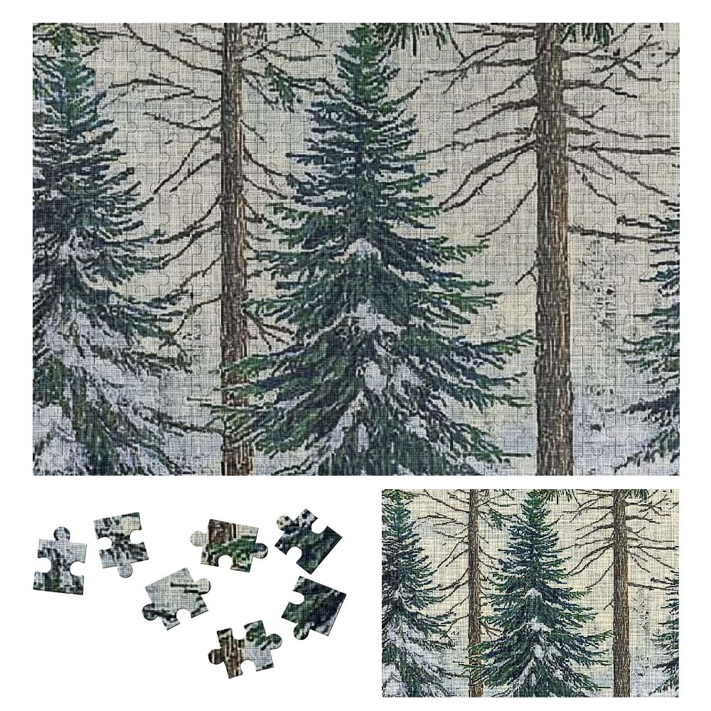 Shiartex Snow Trees Wooden Jigsaw Puzzle for Adults and Kids - Relaxing ...