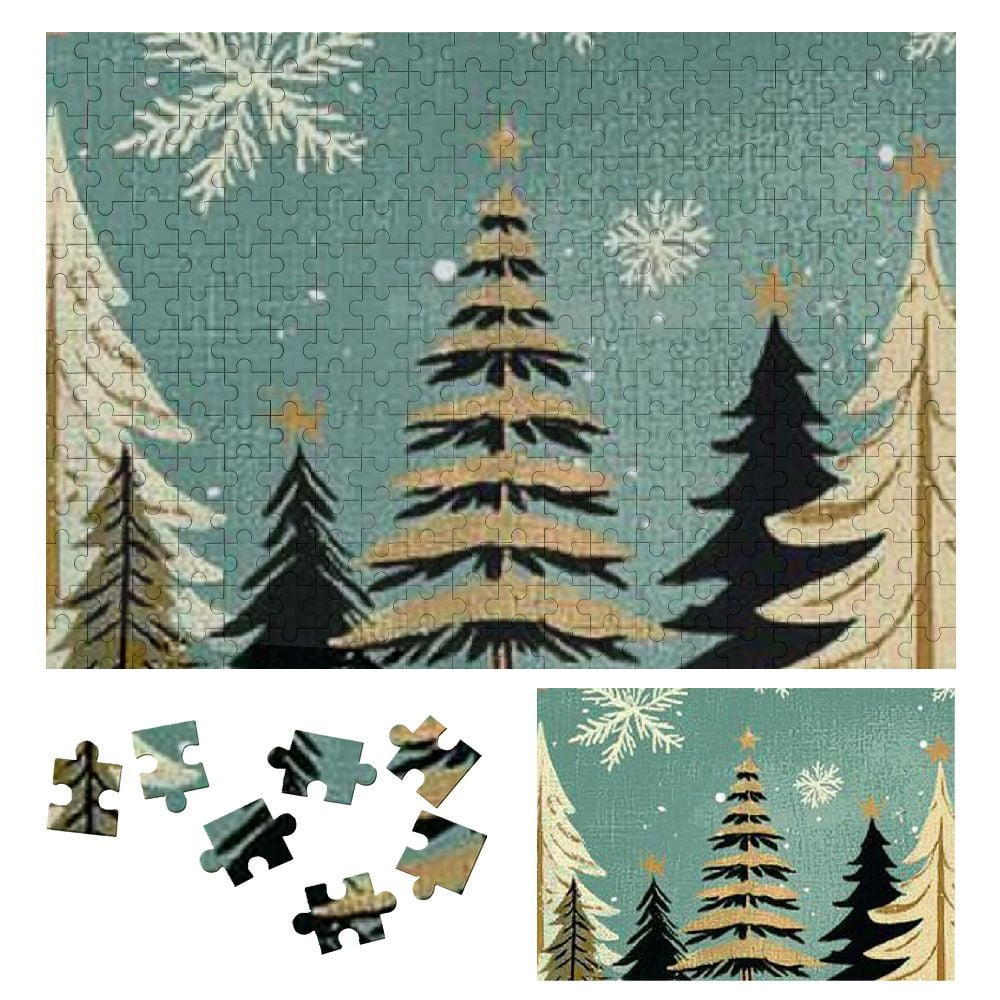 Shiartex Snowflakes Trees Wooden Jigsaw Puzzle for Adults Premium Eco ...