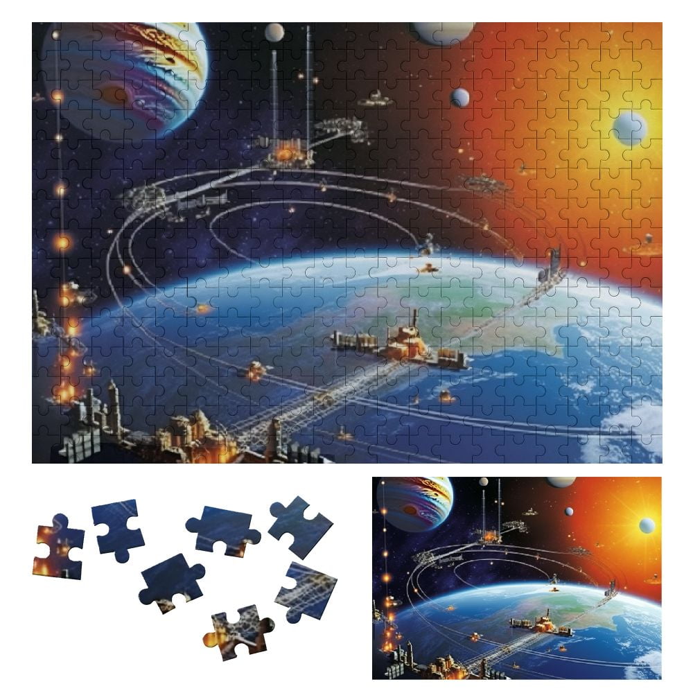 Shiartex Solar System Jigsaw Puzzle for Kids - Enhances Concentration ...