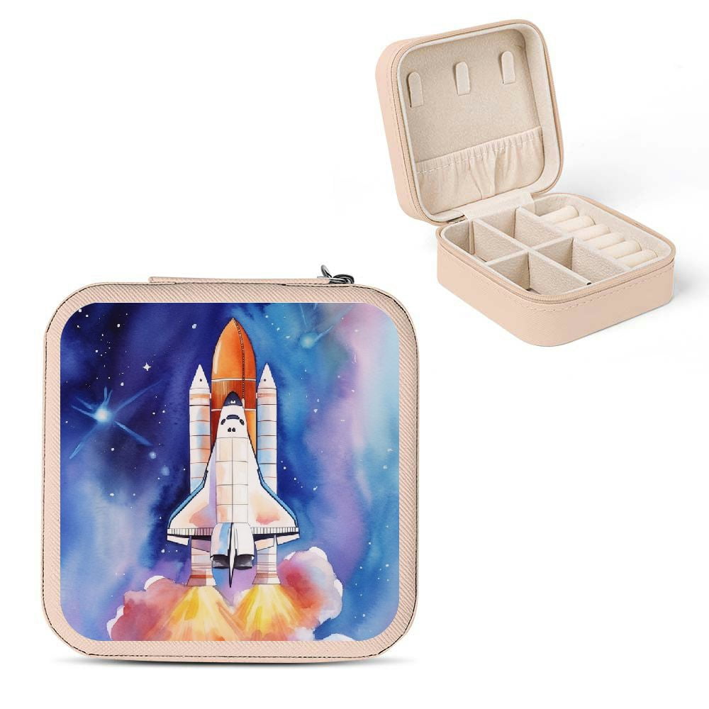 Shiartex Space Shuttle Stars Planets PU Leather Jewelry Box for ...