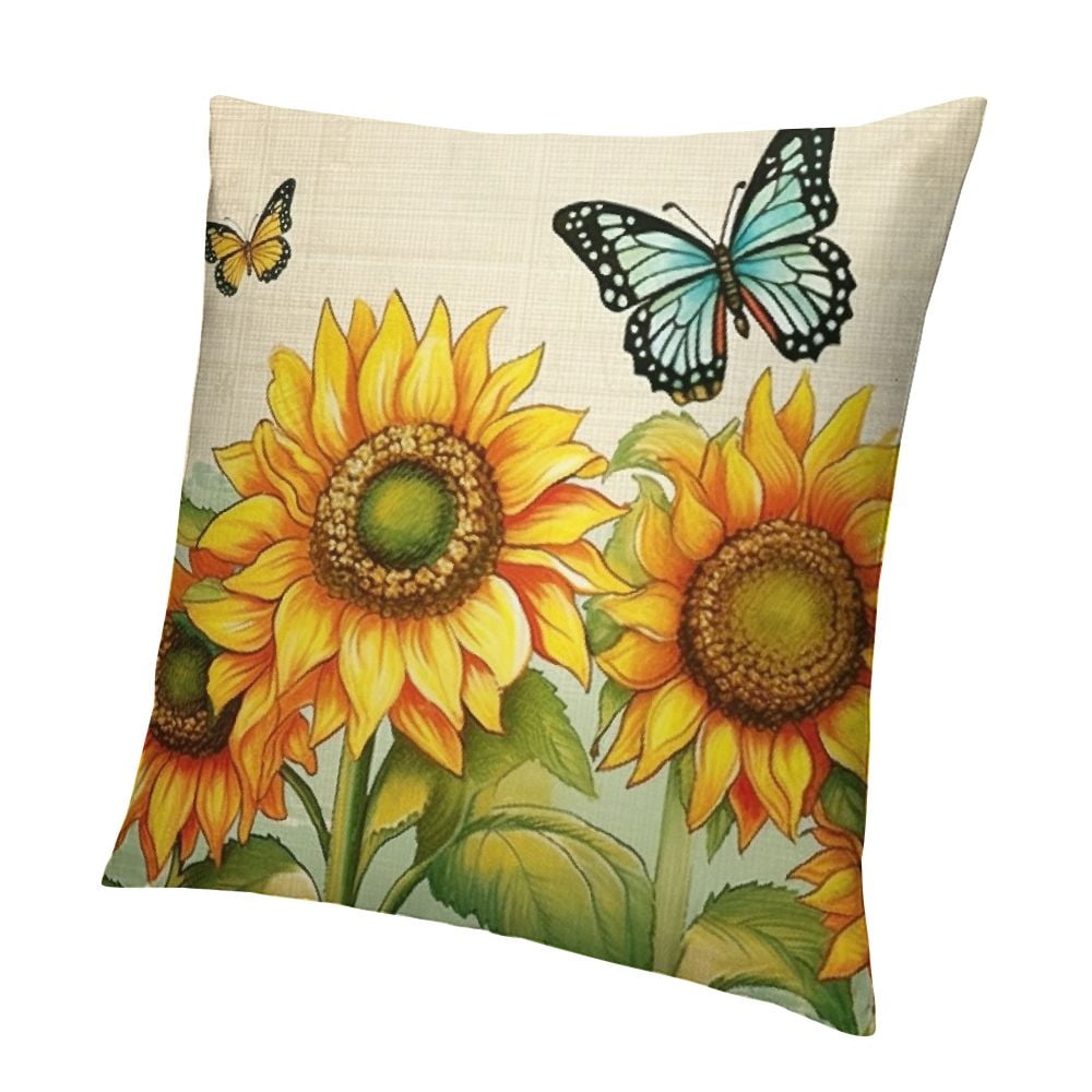 Shiartex Spring Summer Sunflower Decorative Throw Pillow Cover, Floral ...