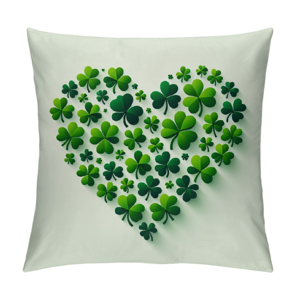 Shiartex St Patricks Day Pillow Covers Spring Green Lucky Shamrock ...
