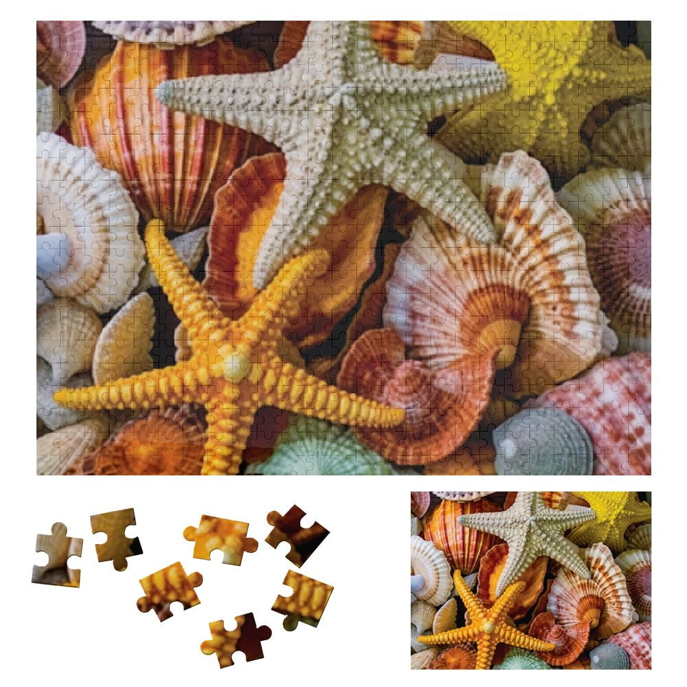 Shiartex Starfish and Shells - Jigsaw Puzzle-Birthday Gift for Family ...