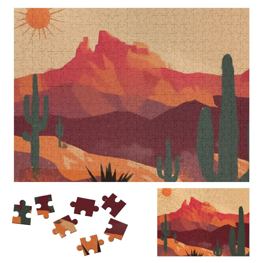 Shiartex Sun Cactus Wooden Jigsaw Puzzle Impossible Hard Challenge for ...
