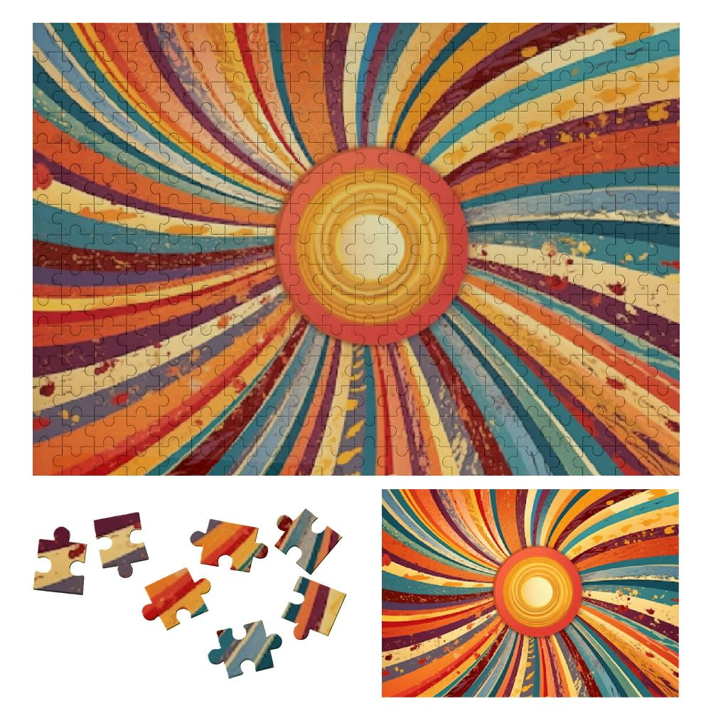 Shiartex Sun Colorful Painting Wooden Jigsaw Puzzle, Impossible Hard ...