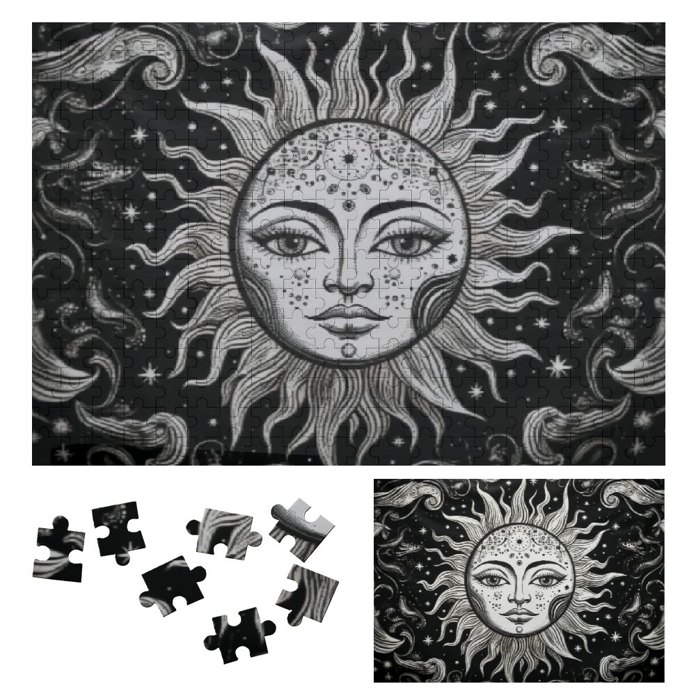 Shiartex Sun Moon Stars Wooden Jigsaw Puzzle, Impossible Hard Challenge ...