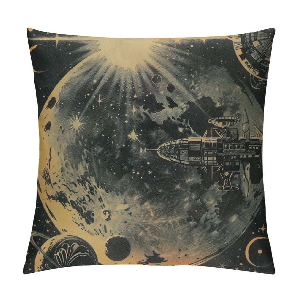 Shiartex Sun Moon Throw Pillow Covers Exotic Boho Starry Sky Pillow ...