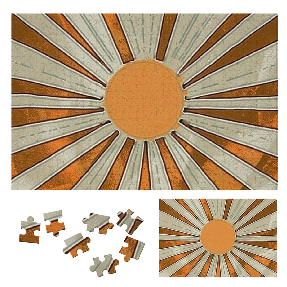 Shiartex Sun Rising Art Deco Wooden Jigsaw Puzzle for Adults and Kids ...