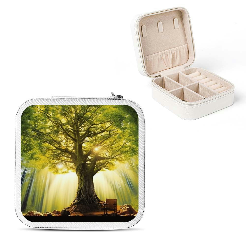 Shiartex Sunlight Through Trees Jewelry Box Travel Organizer for ...