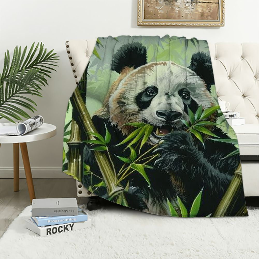 Shiartex Throw Blankets for Sofa Couch Fluffy Cozy Flannel Travel ...