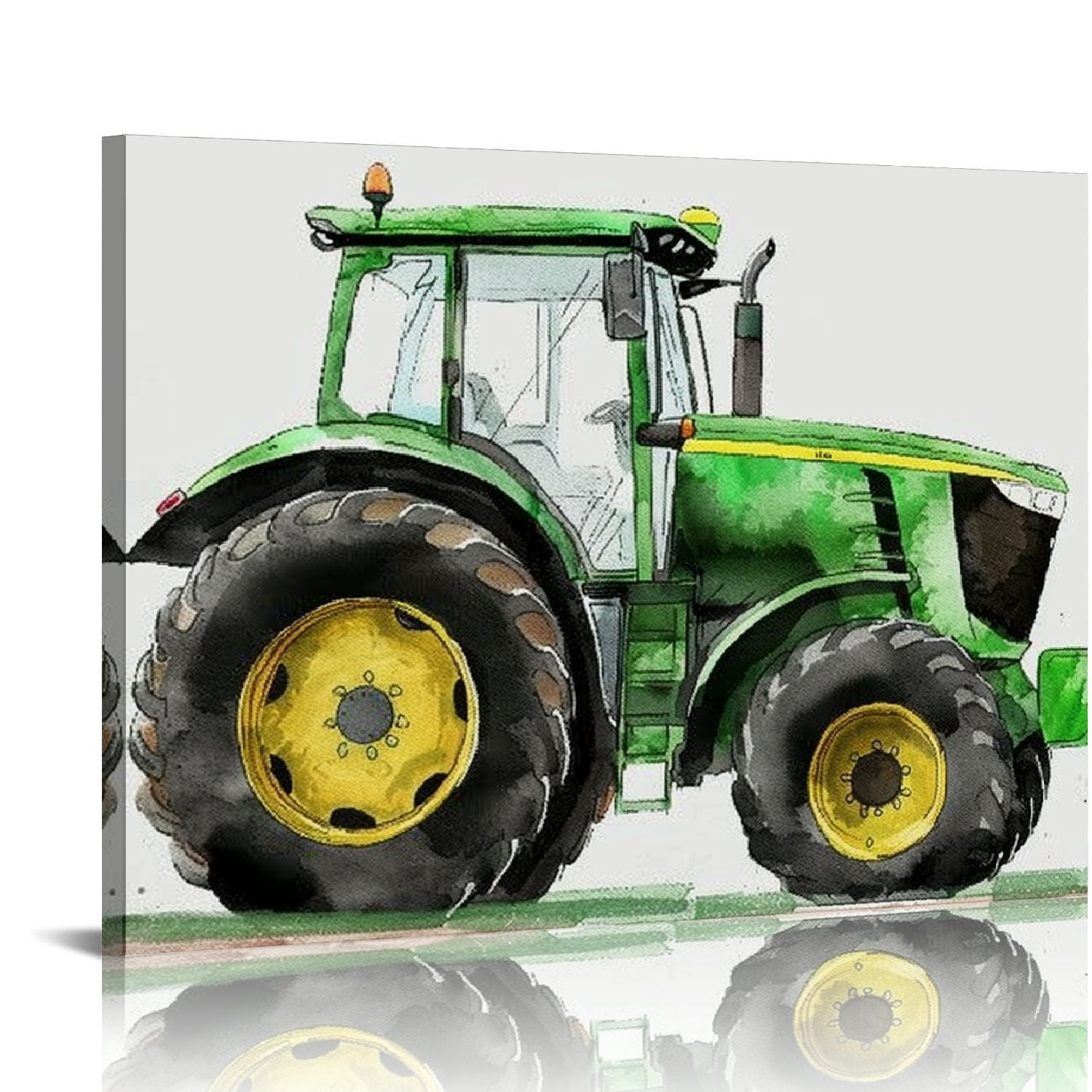 Shiartex Tractor Nursery Farm Vehicles Art Canvas Wall Art Framed ...